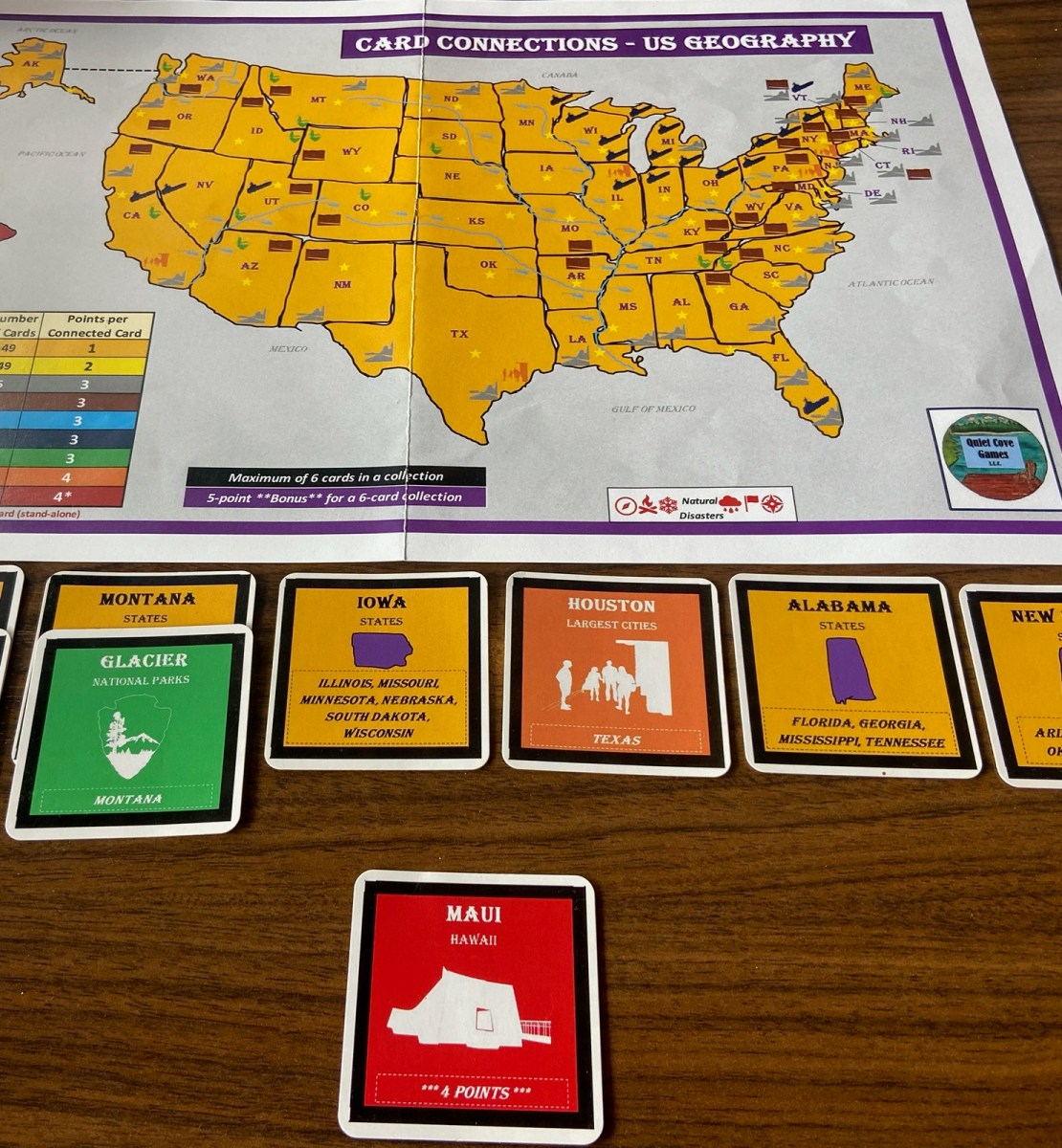 Card Connections: US Geography – Quiet Cove Games